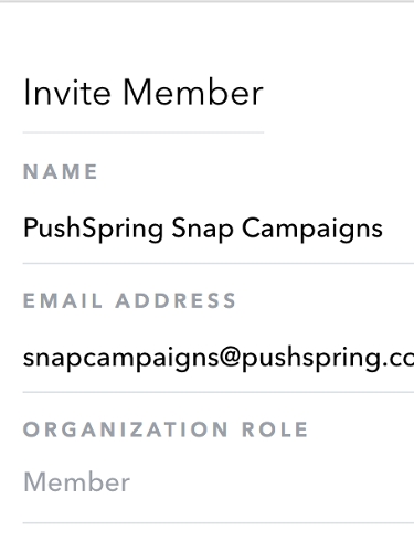 Configuración de integración de Snap